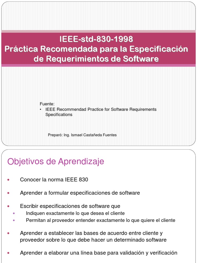 Ieee 830 PDF | PDF | Software | Informática