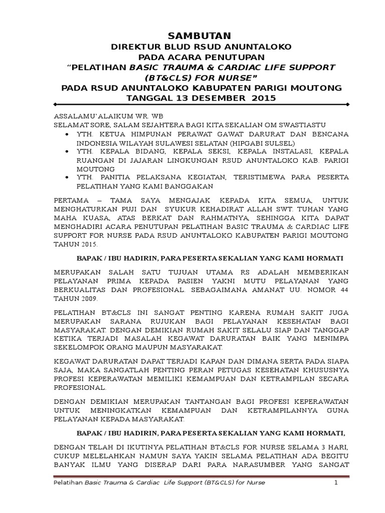 Sambutan Penutupan | PDF