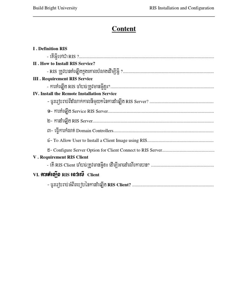 RIS Server | PDF | Server (Computing) | System Software