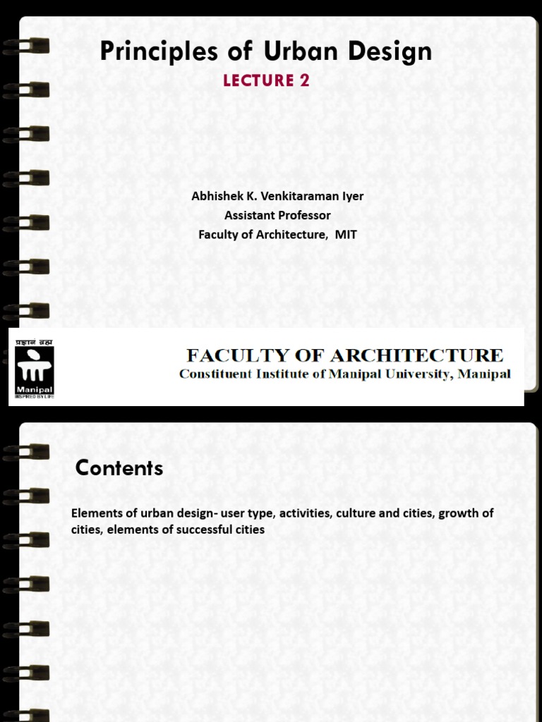 LECTURE 2 10 7 2015 Elements of Urban Design PDF | PDF | Quality Of ...