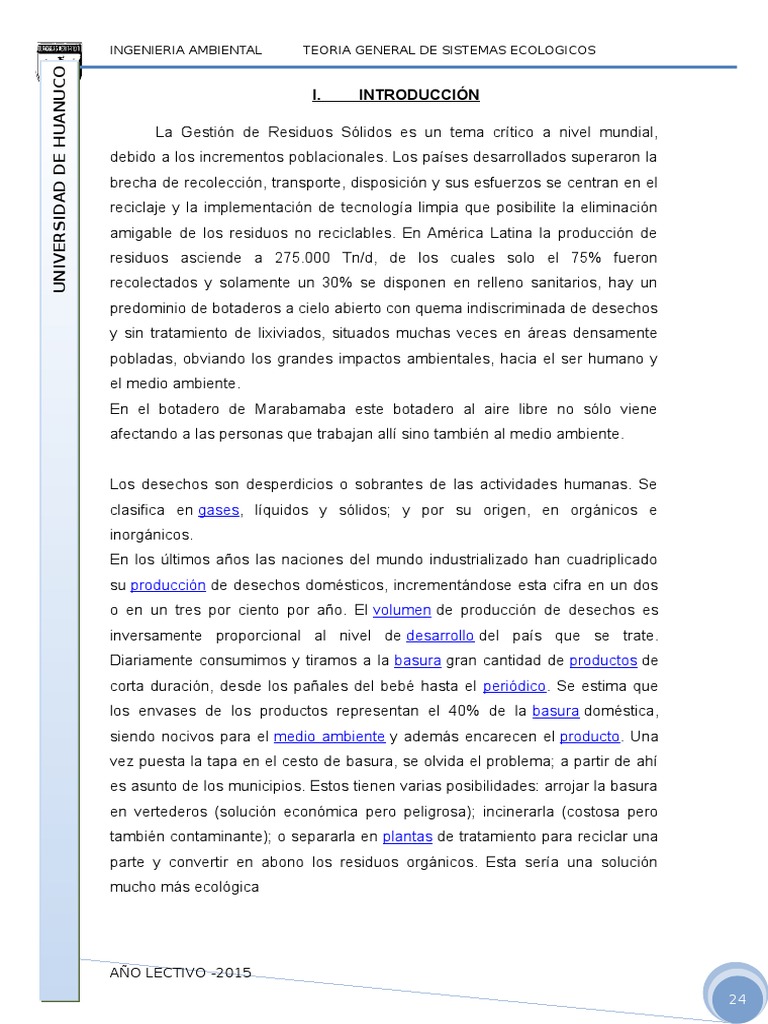 Marabamba Botadero | PDF | Vertedero | Residuos