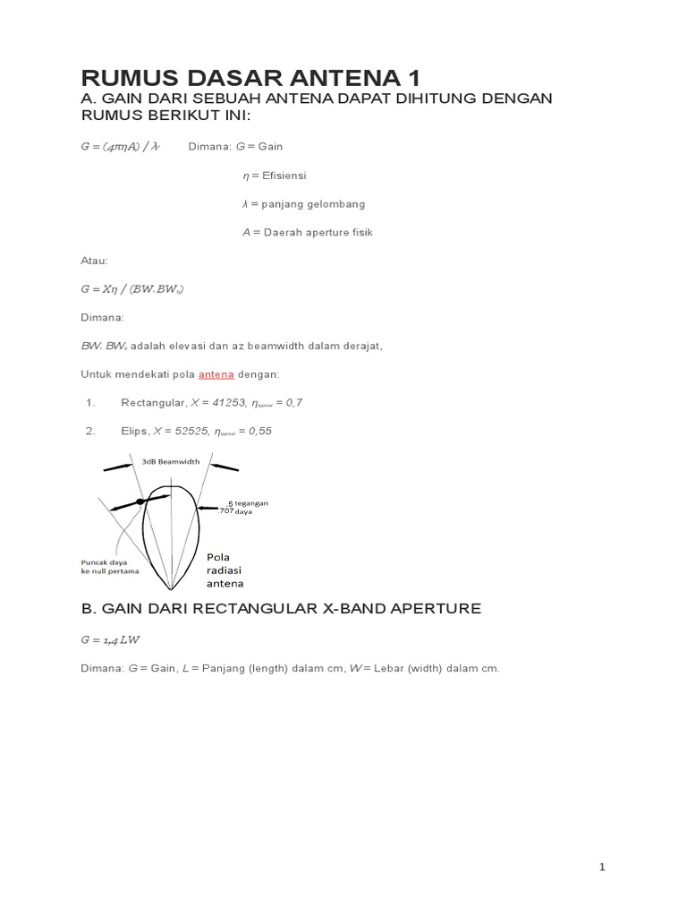 Rumus Dasar Antena 1 | PDF