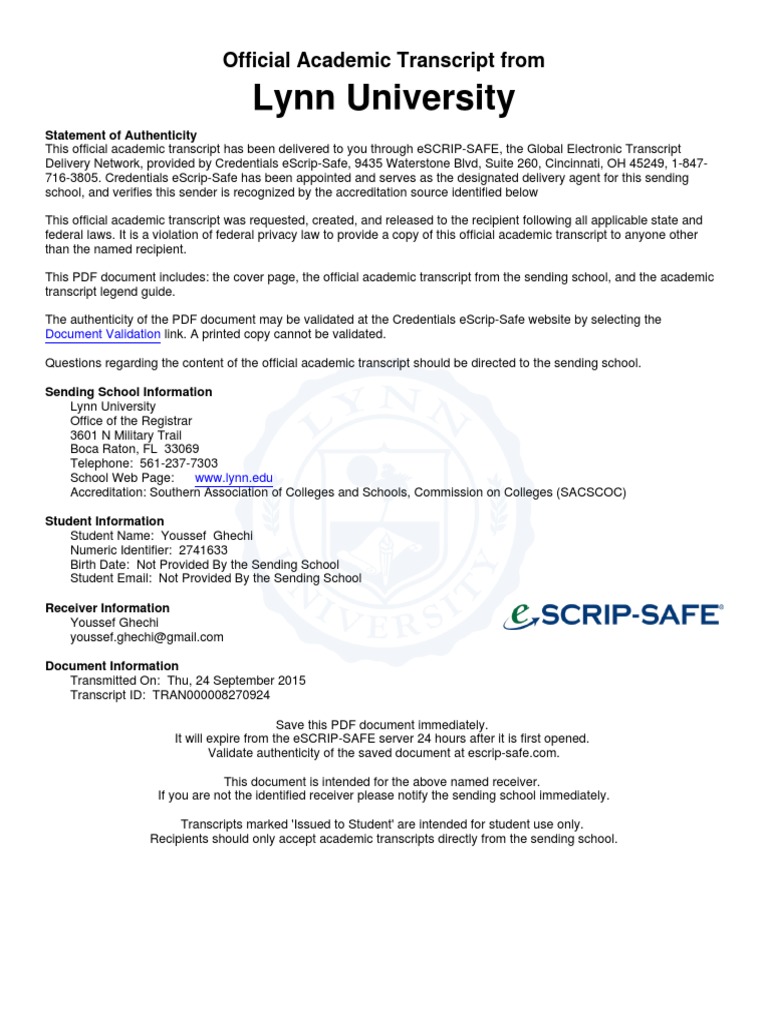 UG Transcript | PDF | Grading (Education) | Authentication