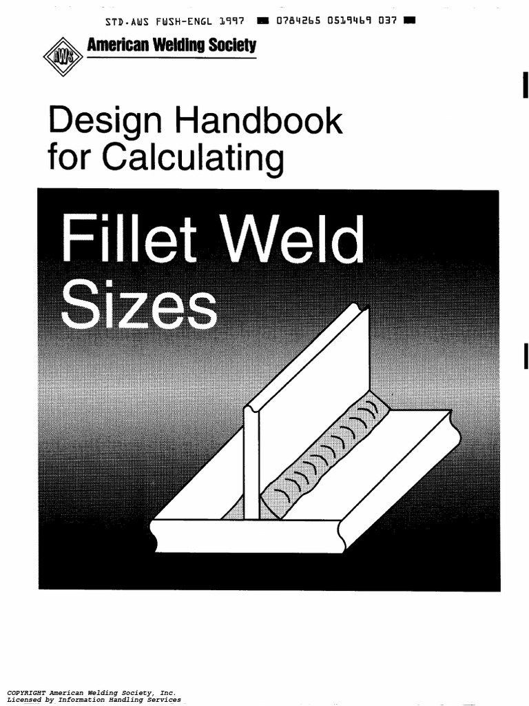 AWS - Design Handbook For Calculating Fillet Weld Sizes 1997 PDF | PDF