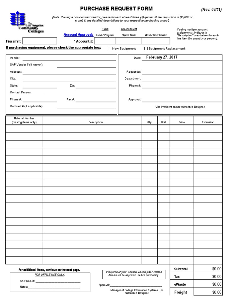 Purchase Request Form | PDF | Computing | Business