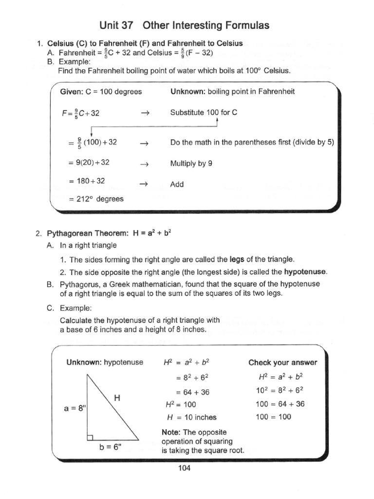 Unit 37 Other Interesting Formulas | PDF