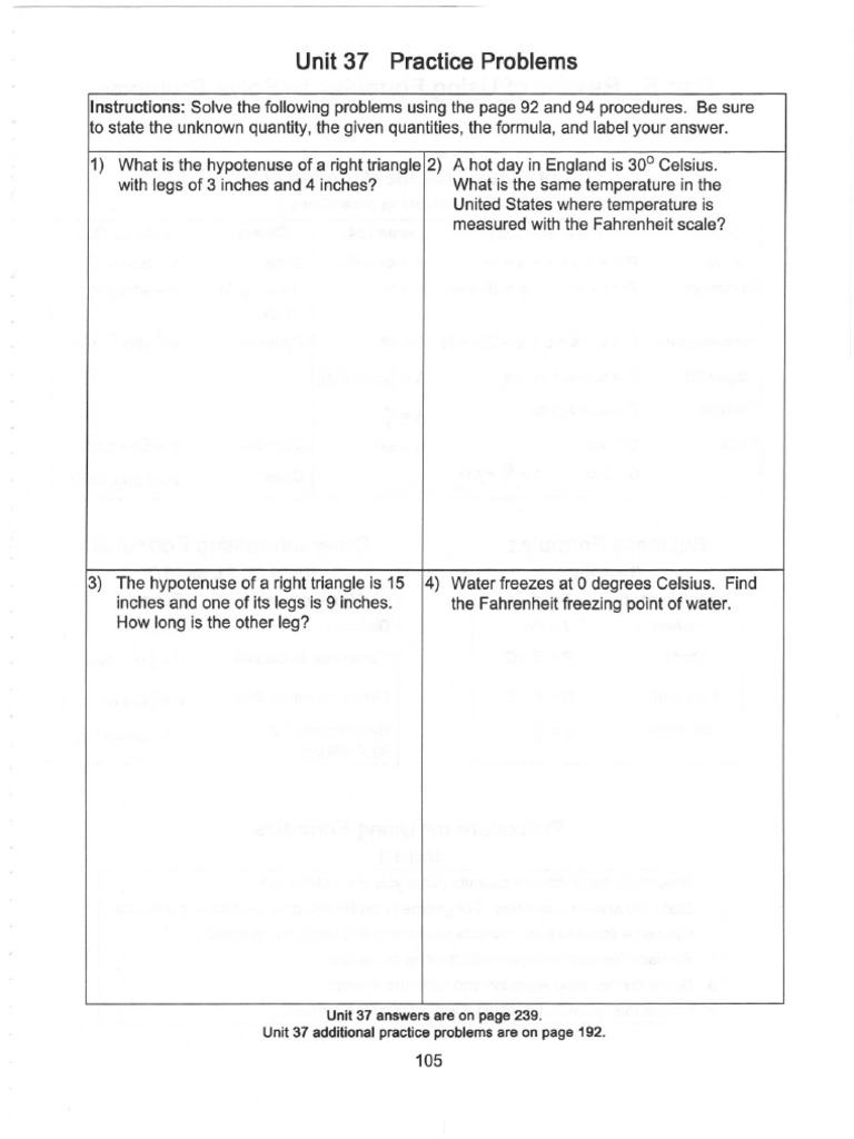 Unit 37: Practice Problems | PDF