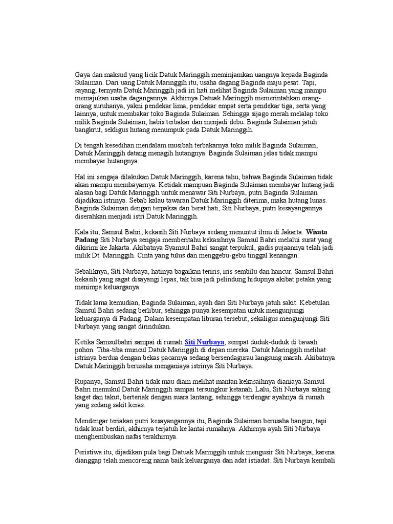 Gaya Dan Maksud Yang Licik Datuk Maringgih Meminjamkan Uangnya Kepada ...