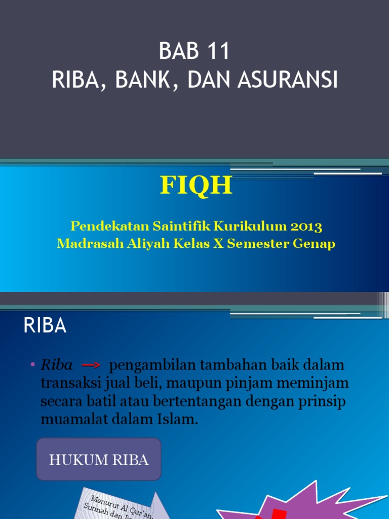 Hukum Riba dalam Bank dan Asuransi | PDF