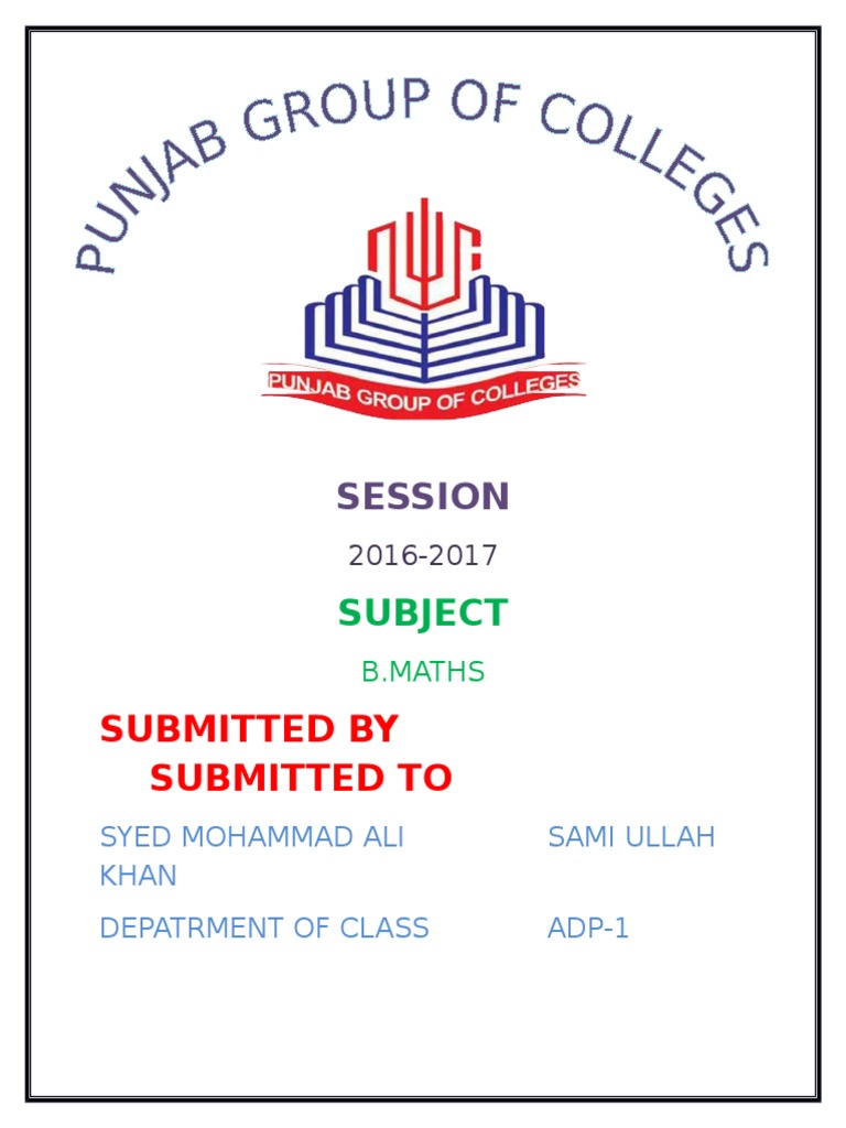 Assignment Front Page | PDF