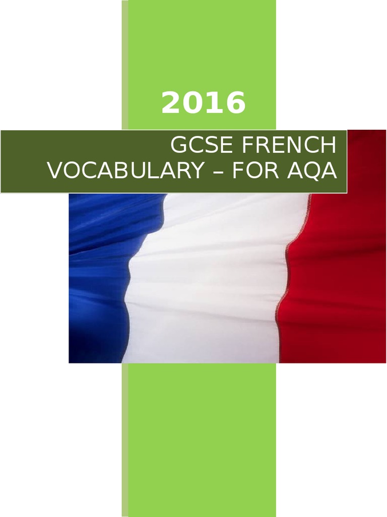 French GCSE AQA Vocabulary | PDF | Foods | Nature