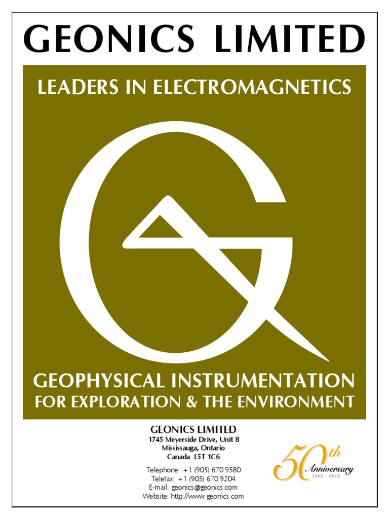 Catalogue - Geonics VLF Em16 | PDF | Sensor | Electrical Resistivity ...