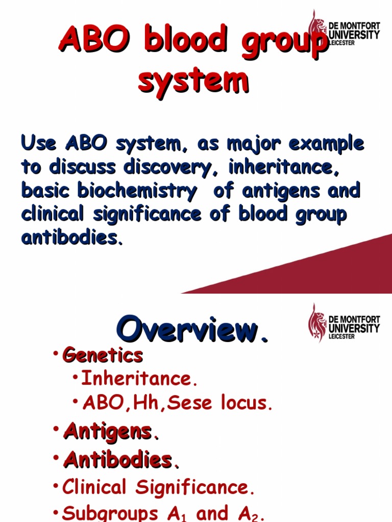 ABO Blood Group System | PDF | Blood Type | Body Fluids