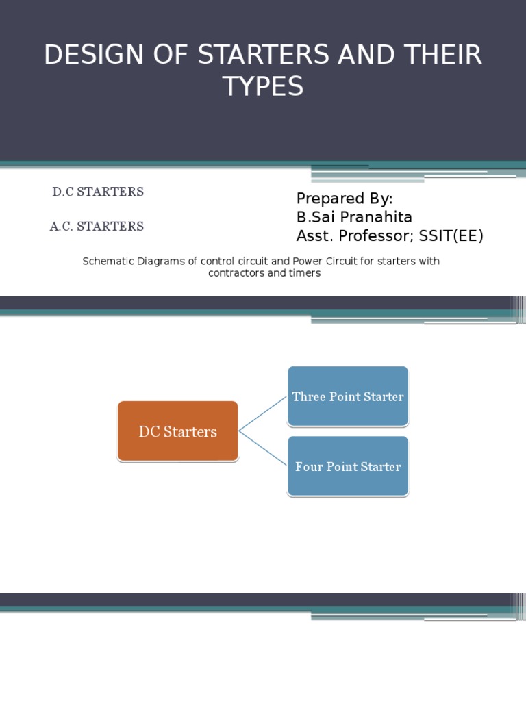 Design of Starters and Their Types | PDF | Relay | Series And Parallel ...