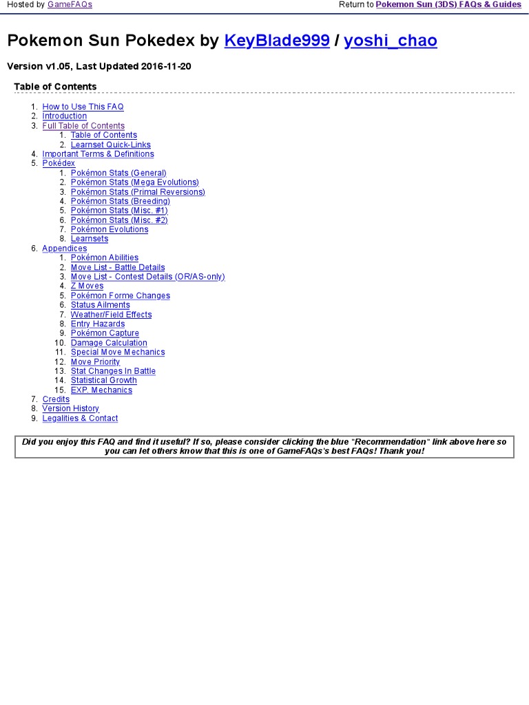 Pokemon Sun Pokedex | PDF | Nintendo | Series Of Children's Books