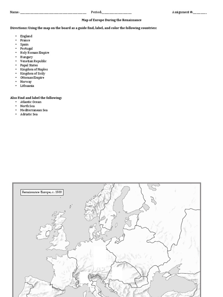 Map of Europe During Renaissance | PDF