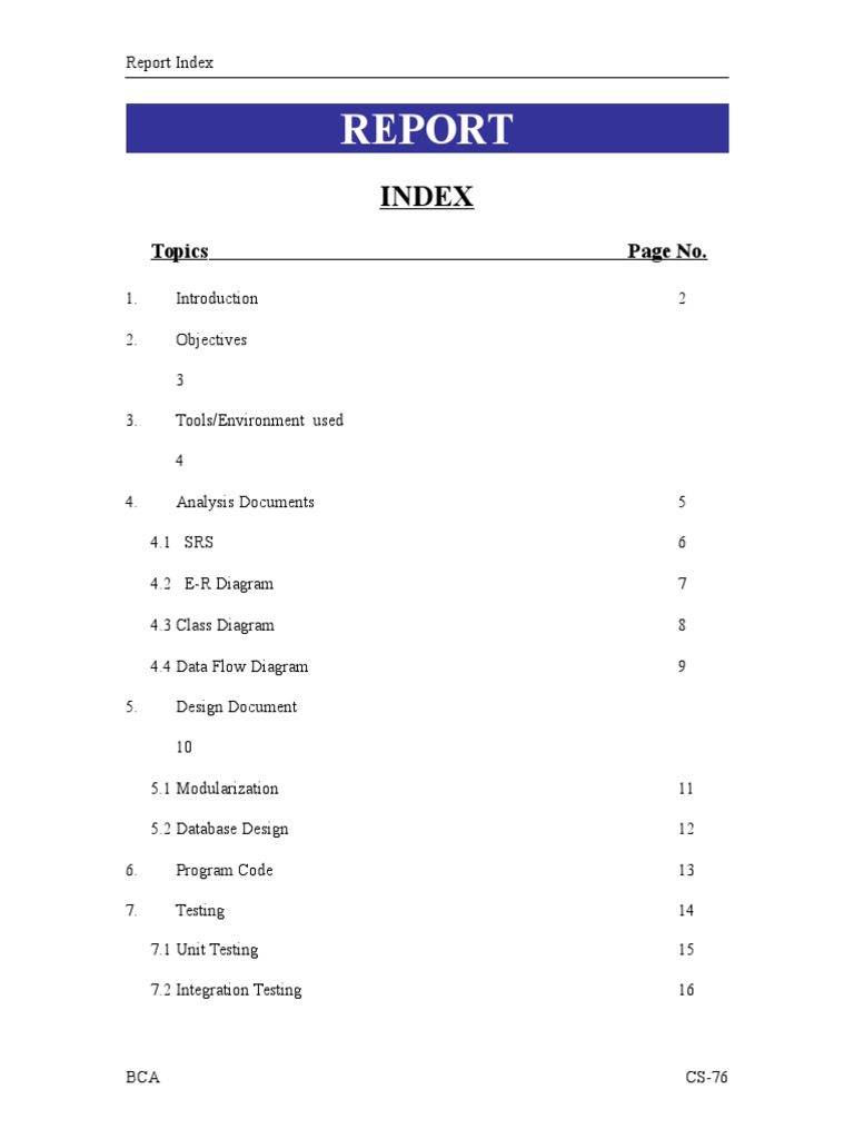 Report Index | PDF