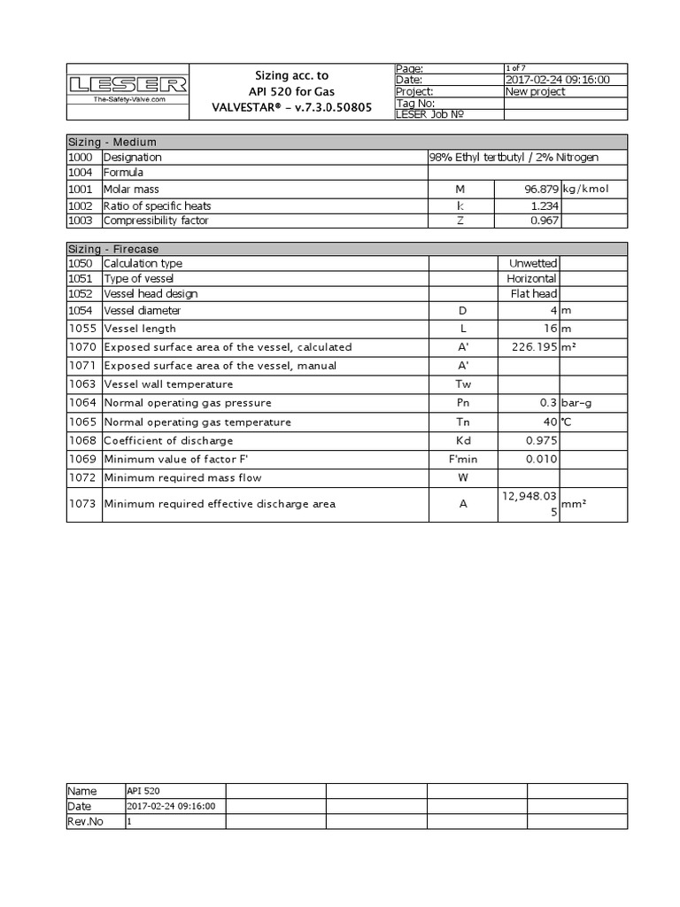 PSV Data Sheet Unwetted | PDF | Valve | Pipe (Fluid Conveyance)