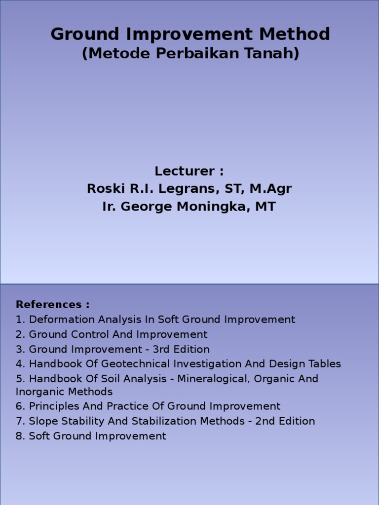 Ground Improvement Techniques Overview | PDF | Geotechnical Engineering | Soil