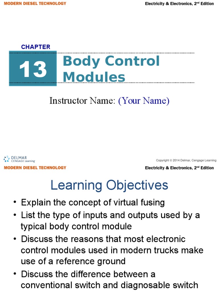 Body Control Modules: Instructor Name | PDF | Switch | Field Effect ...