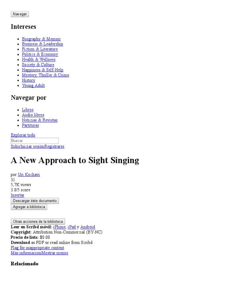 A New Approach To Sight Singing | PDF | Human Communication | Leisure