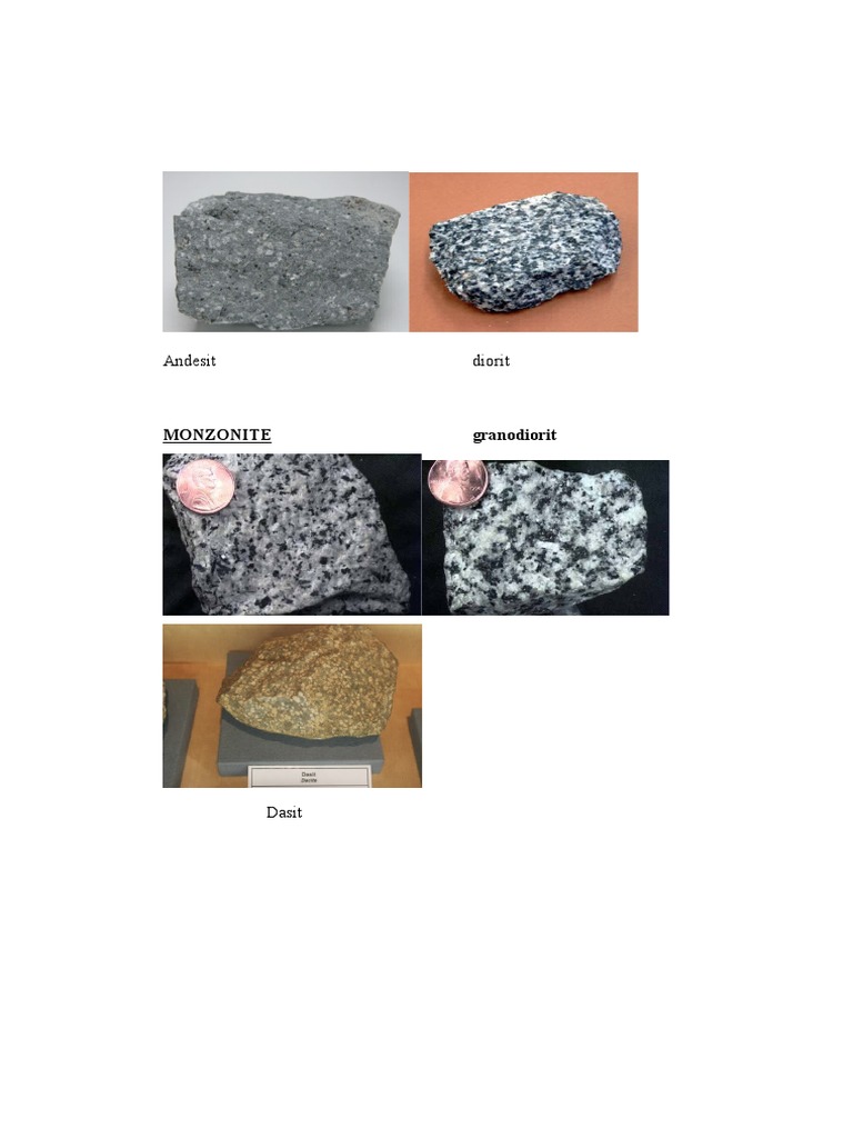 Andesit Diorit: Monzonite Granodiorit | PDF