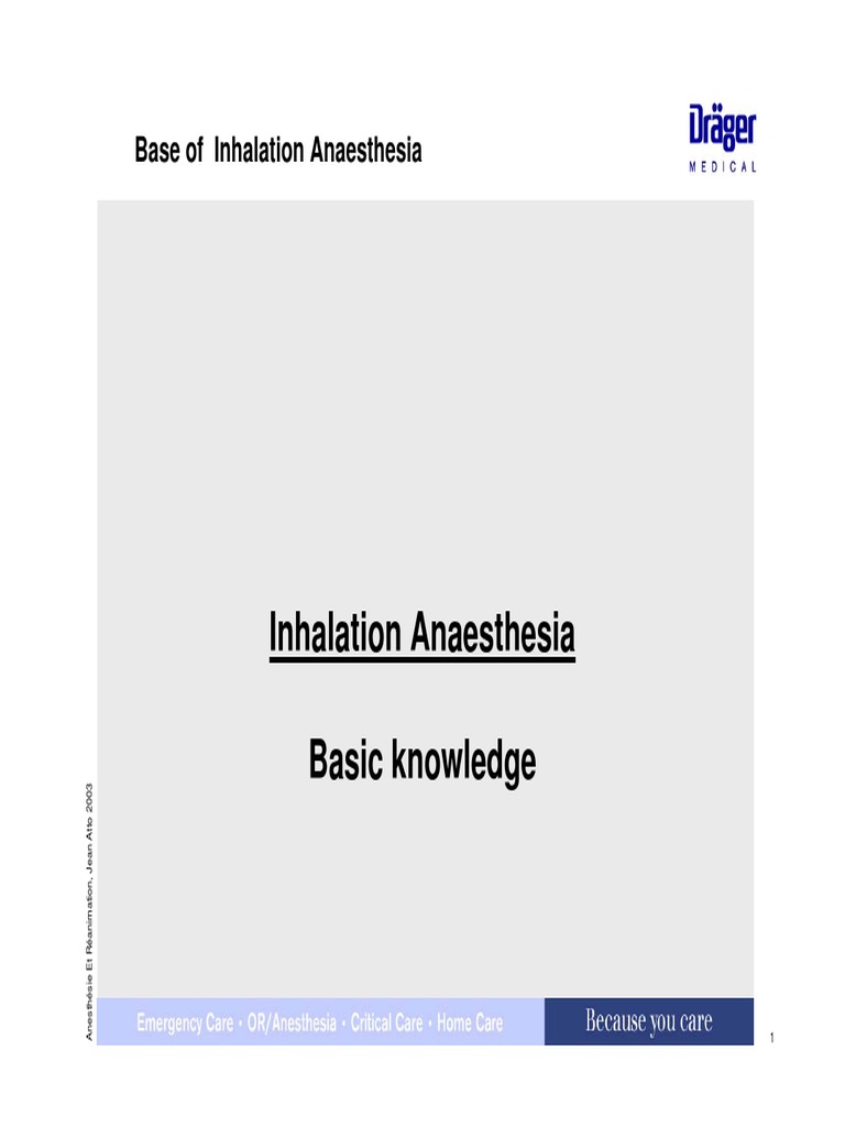 1.inhalation Anesthesia Basic2003 | PDF | Anesthesia | Surgery