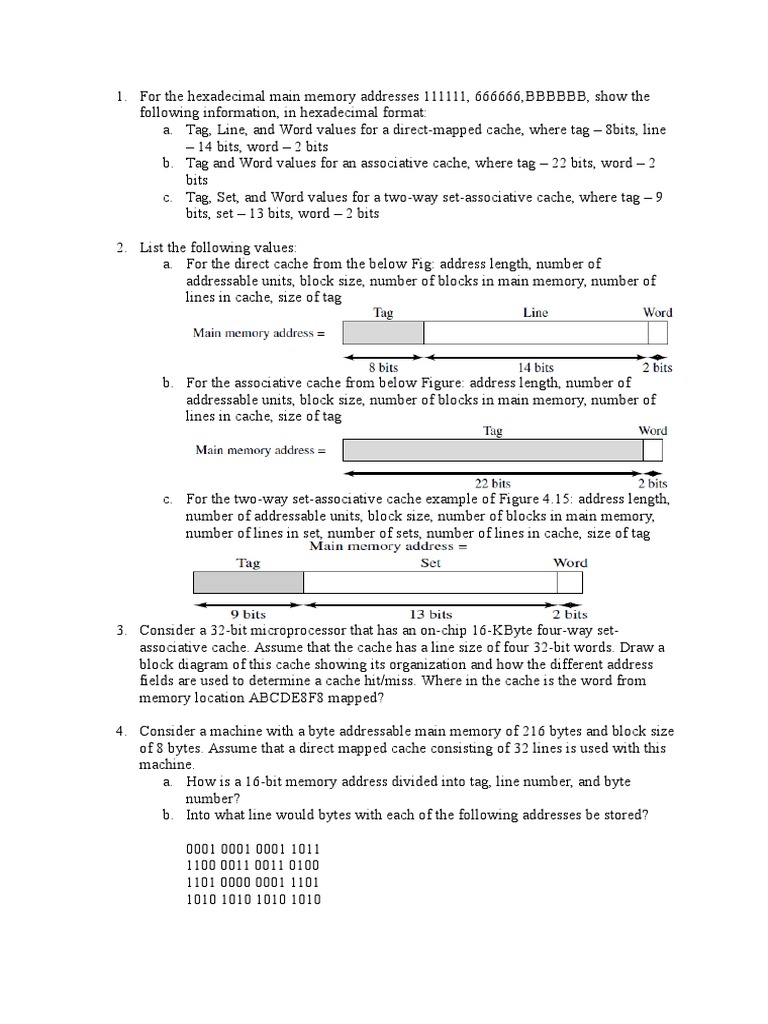 Cache Memory Problems | PDF | Cpu Cache | Data
