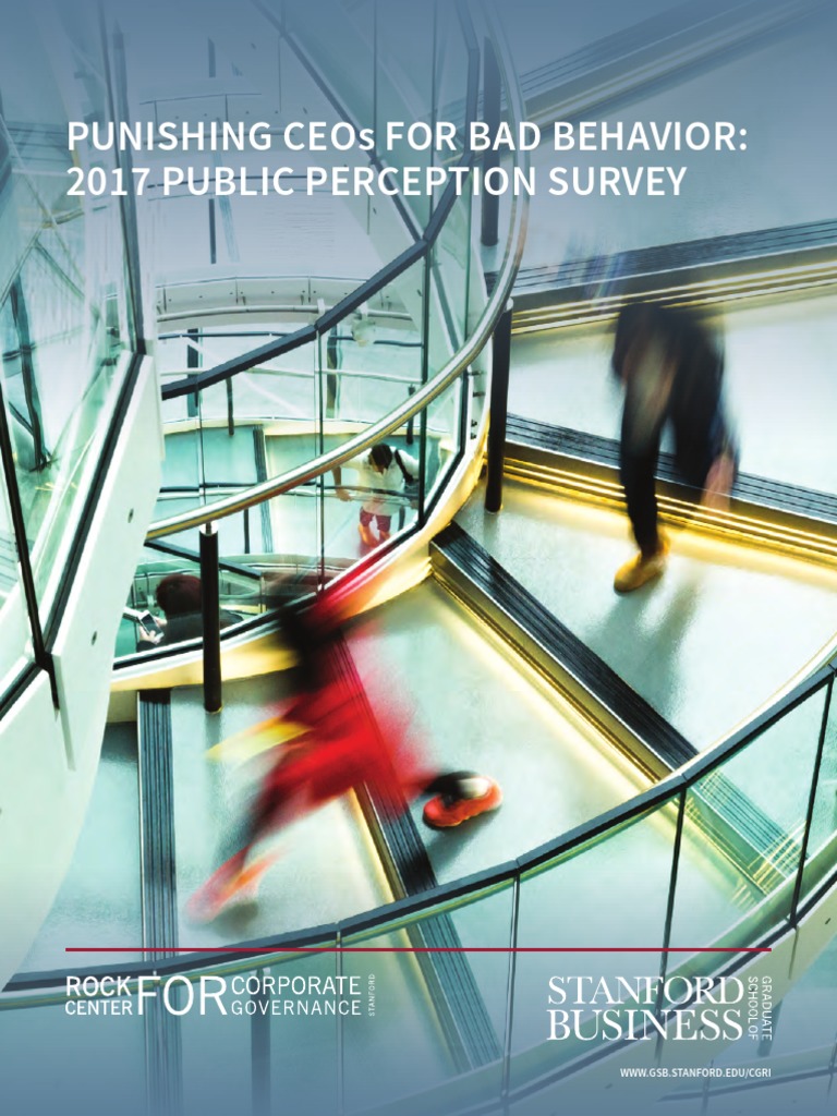 Survey - Punishing CEOs For Bad Behavior: 2017 Public Perception Survey ...