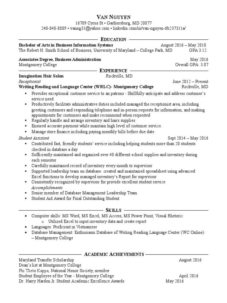 Resume - Up To Date | PDF | Databases | Microsoft Excel