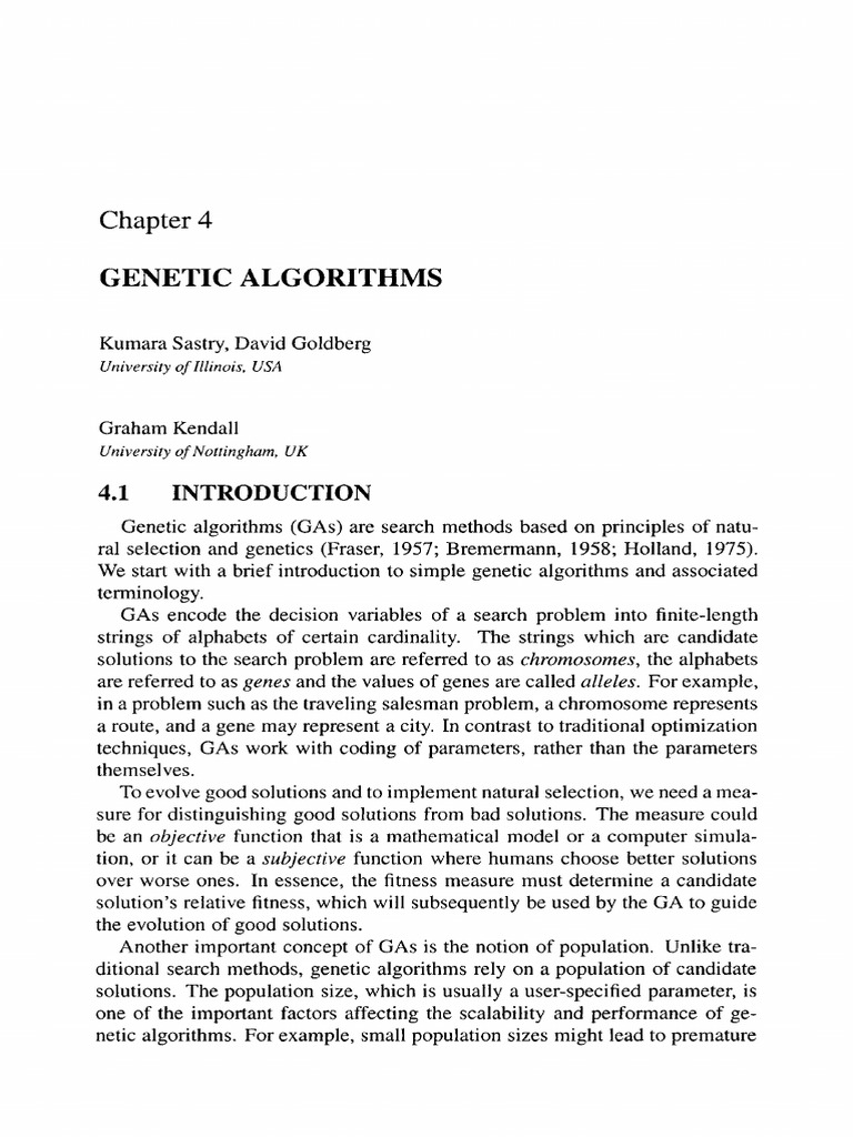 Genetic Algorithms: University of Illinois, USA | PDF | Genetic ...