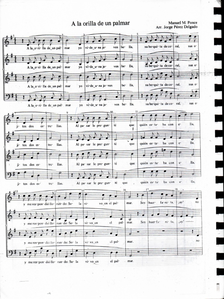 A La Orilla de Un Palmar Coro | PDF