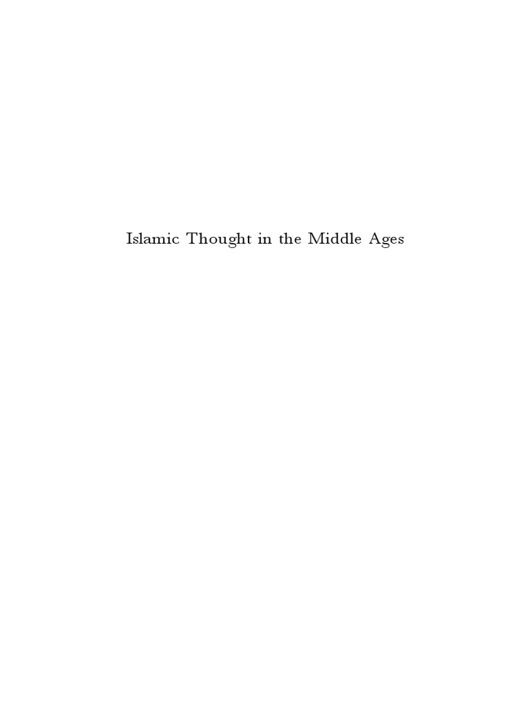 IPTSTS 075 - Islamic Tought in The Middle Ages - Studies in Text ...