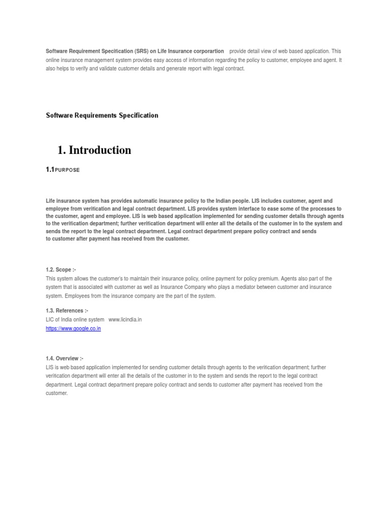 Software Requirement Specification | Download Free PDF | Databases | User Interface