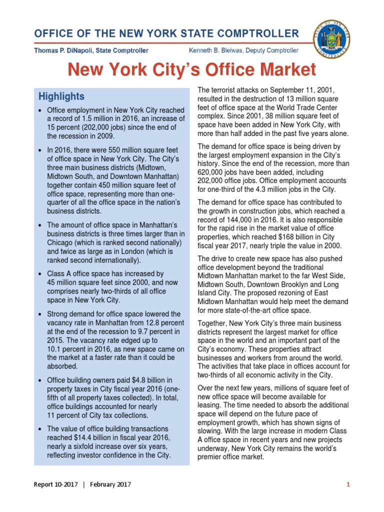 NYC Office Jobs and Space | PDF | Manhattan | New York City