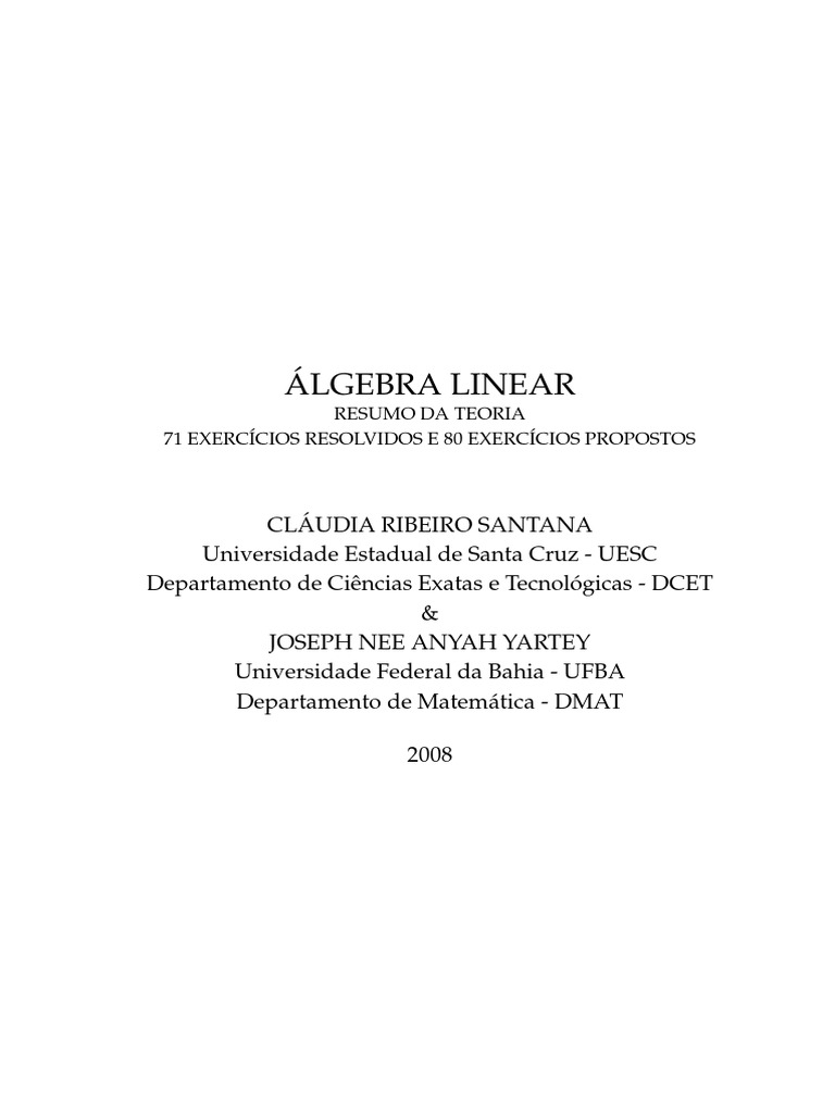Algebra Linear | PDF | Determinant | Matrix (Mathematics)