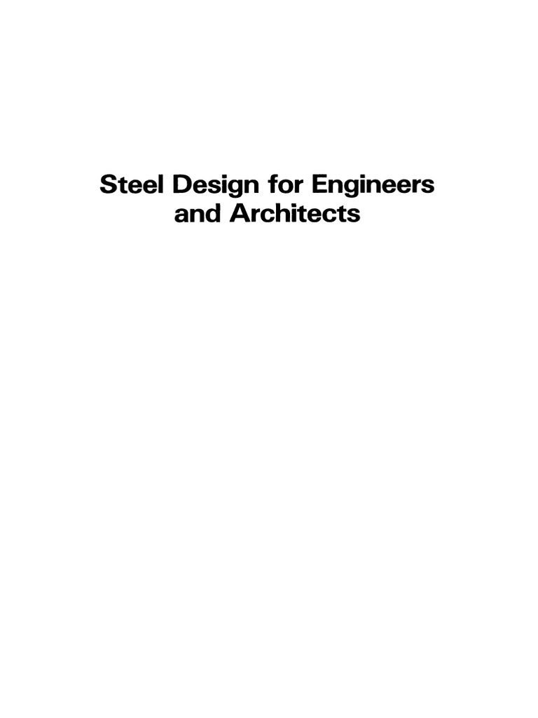 h9nf7 Steel Design For Engineers and Architects | PDF | Bending | Beam ...