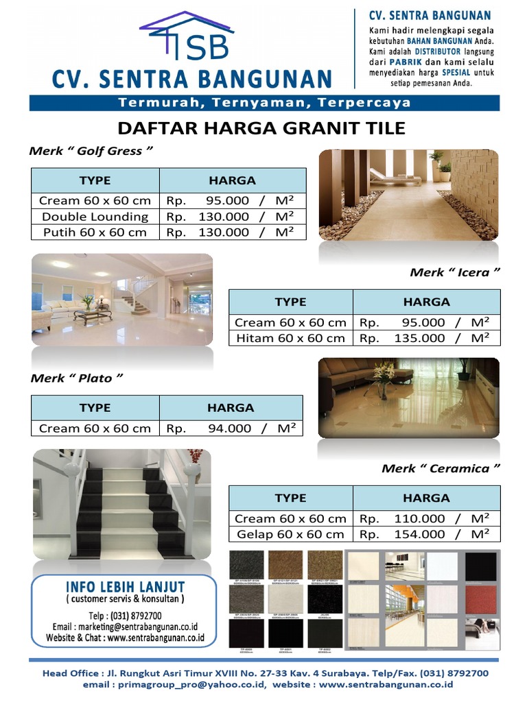 Daftar Harga Granit Tile | PDF