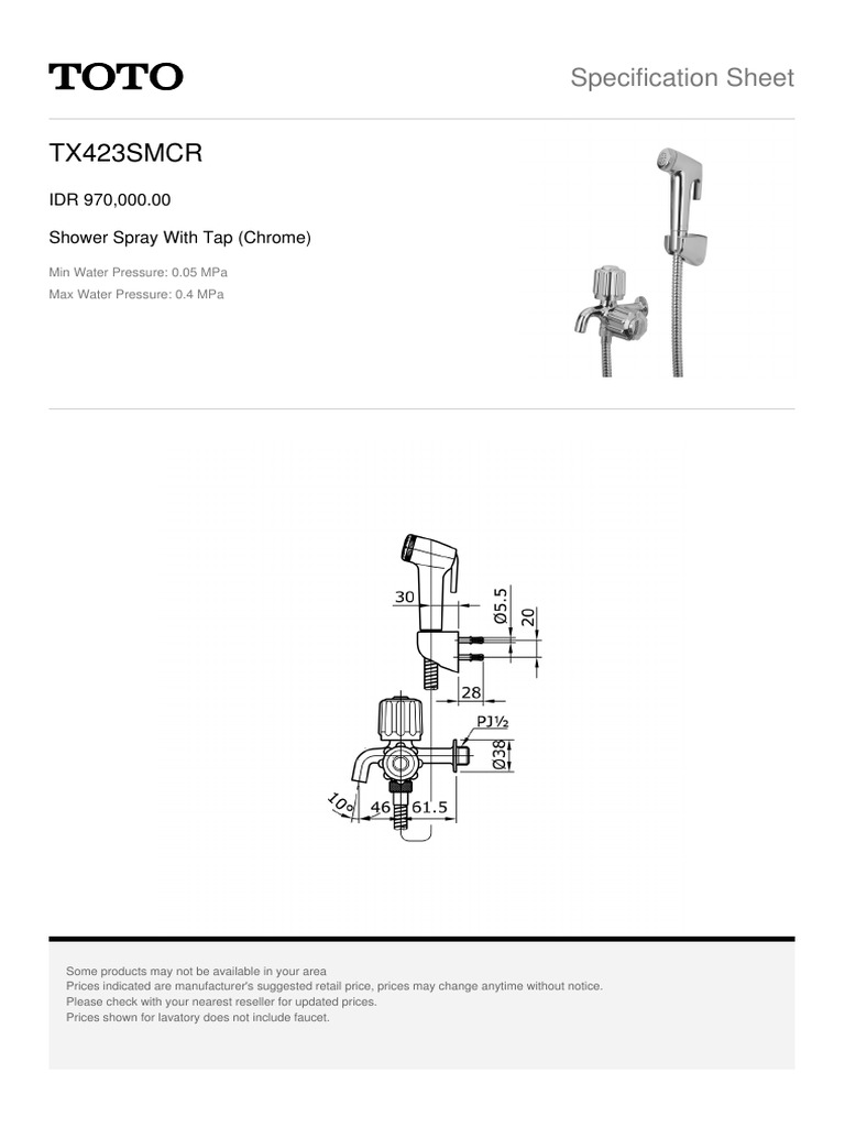 TX423SMCR: Specification Sheet | PDF