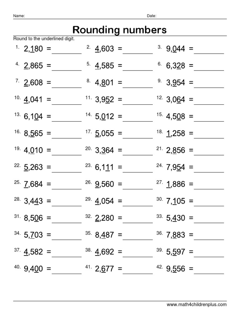 Rounding Numbers | PDF