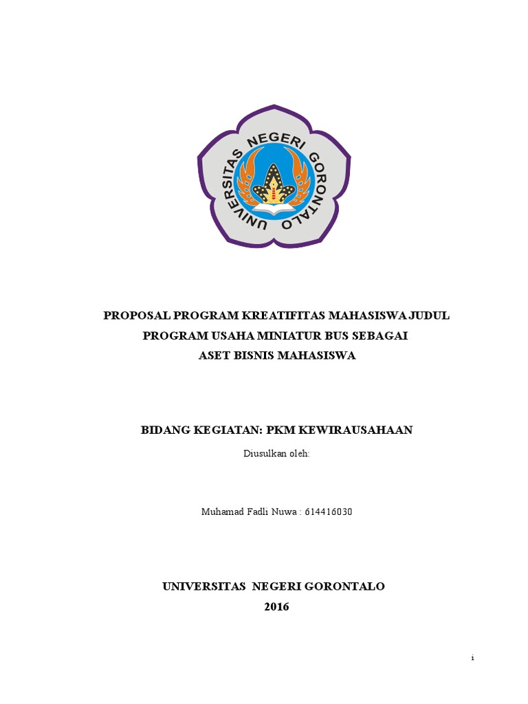 Contoh Proposal PKM-K | PDF