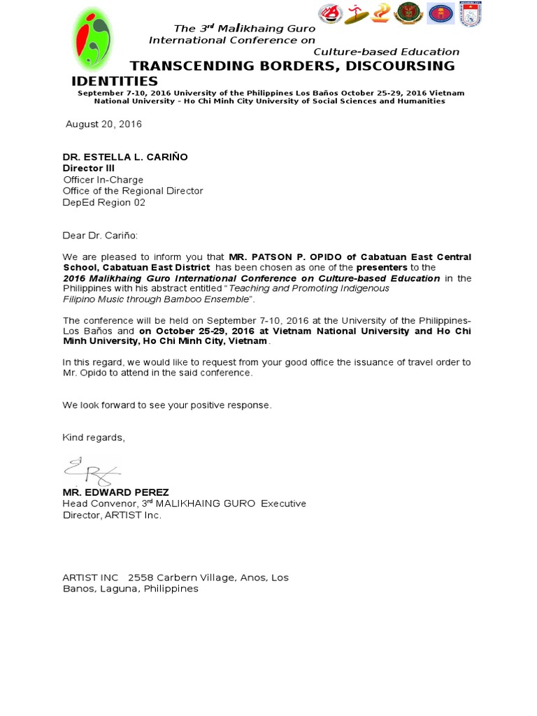 RD Letter of Invitation | PDF