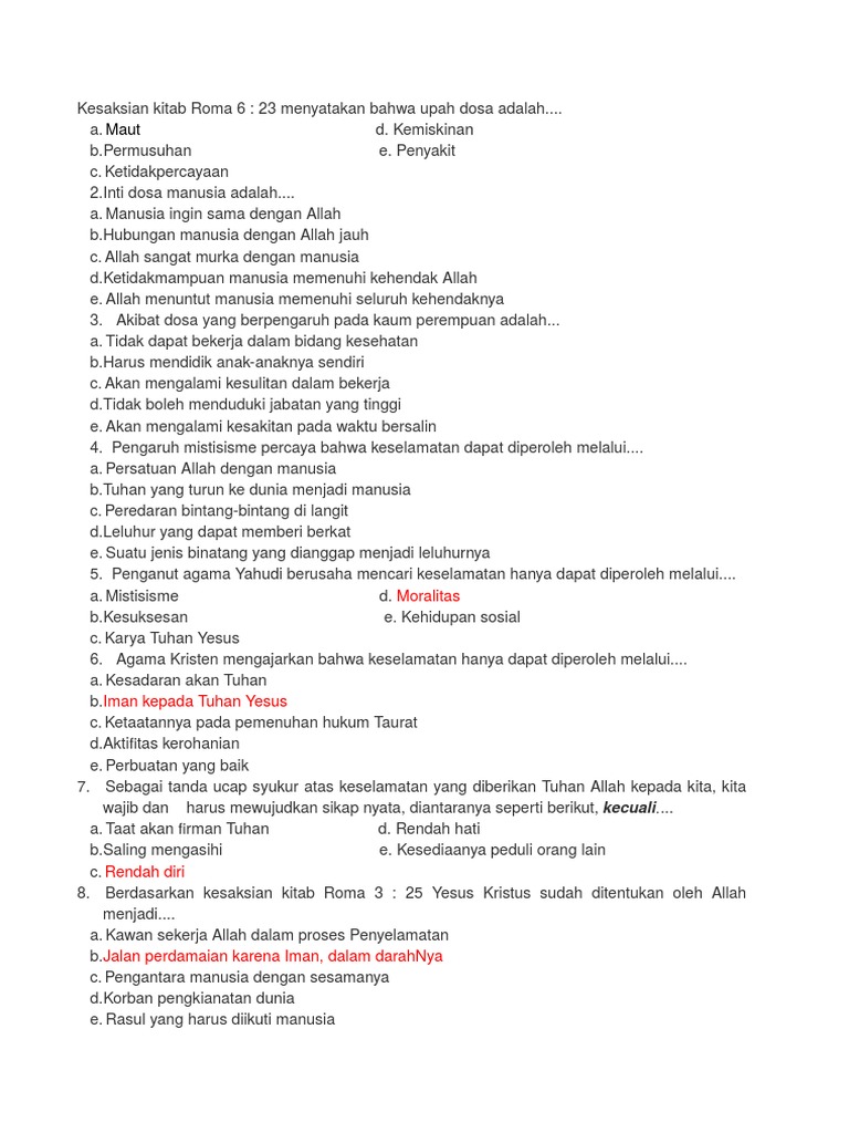 Kesaksian Kitab Roma 6 | PDF