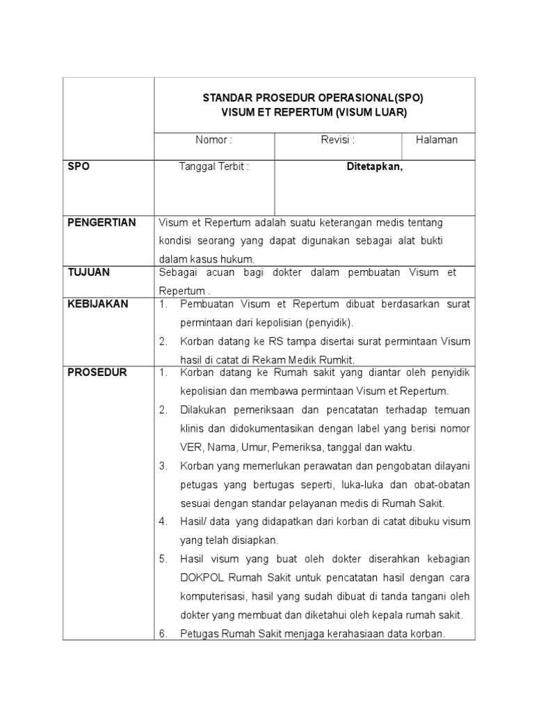 Prosedur Visum dan Rujukan Medis | PDF | Sains & Matematika