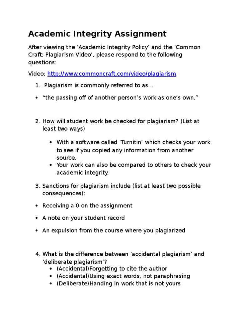 Academic Integrity | PDF | Academic Integrity | Plagiarism