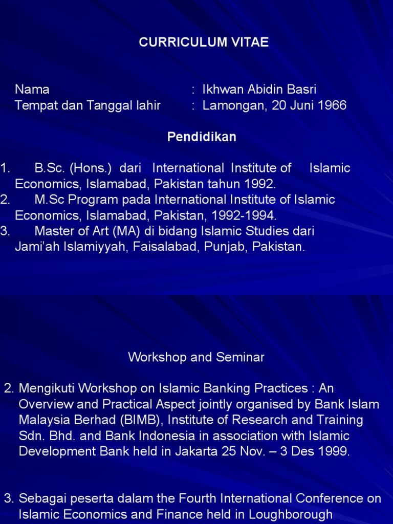 CV Ikhwan Abidin Basri | PDF | Perjalanan