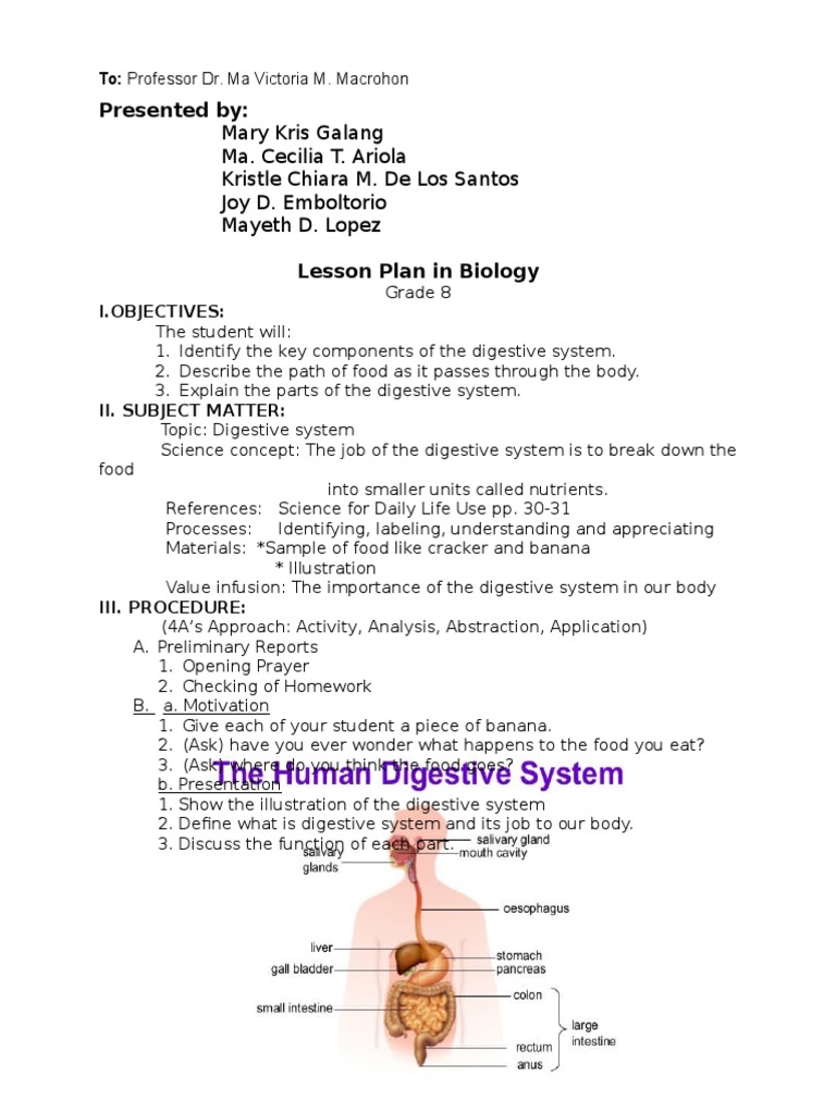 Lesson Plan in Biology | PDF