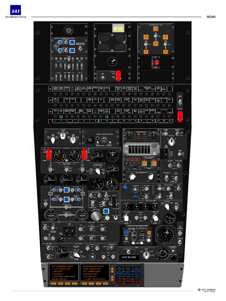 MD80 Cockpit Overhead Panel | PDF