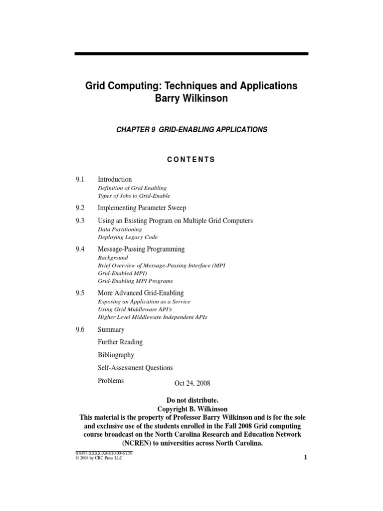 Grid Computing: Techniques and Applications Barry Wilkinson | PDF | Message Passing Interface ...