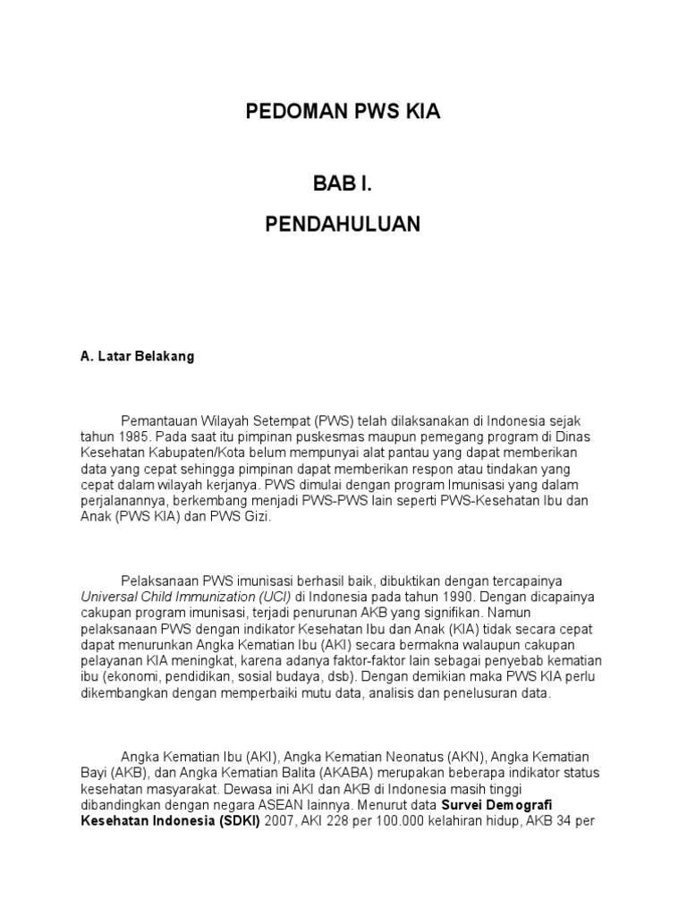 Contoh Pedoman-Pws-Kia | PDF